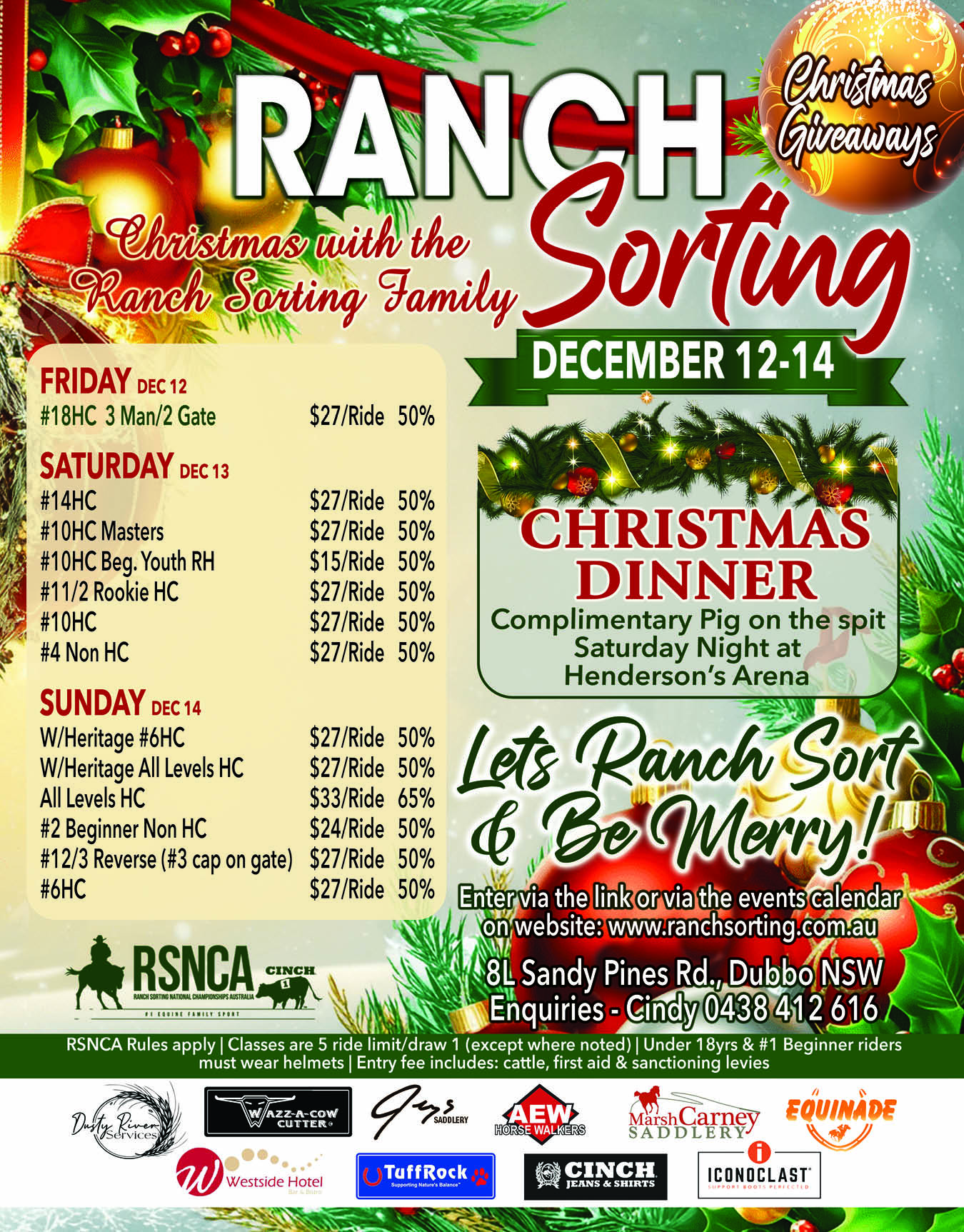 RSNCA Ranch Sorting - Christmas Event | Ranch Sorting National Championships Australia